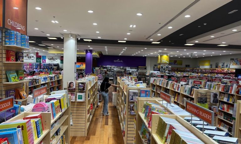 Inside of the store, Borders Bookstore (Image Source: Google Maps)